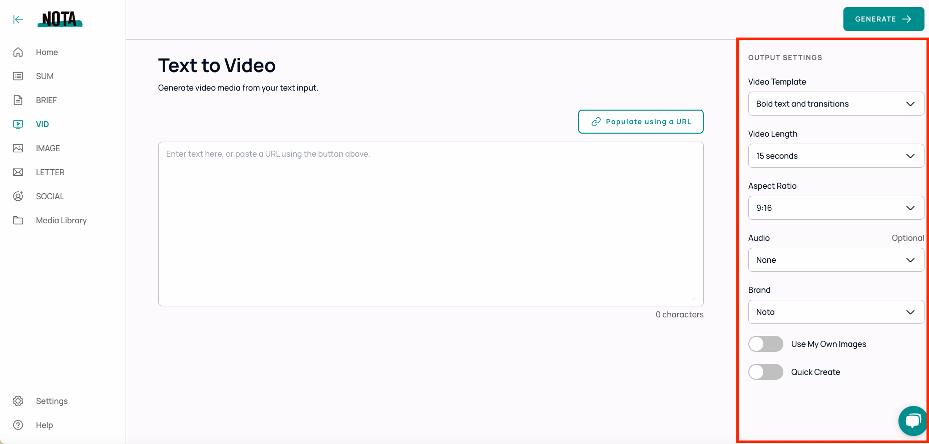 Creating a Blank Video Template in VID