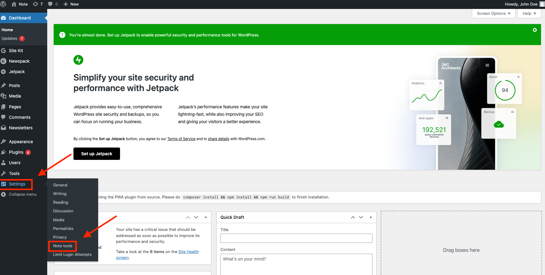 Adding Output Settings within the WordPress Plugin